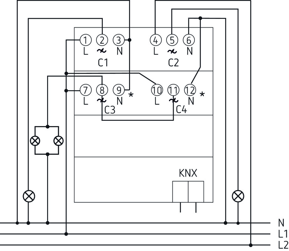 DM 4-2 T KNX | Actuators | KNX | Home and Building control | Theben