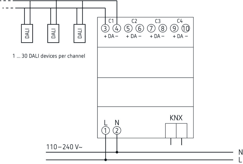 DM 4 DALI KNX | System devices | KNX | Home and Building control | Theben