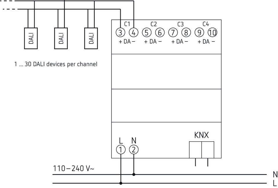 DM 4 DALI KNX | System devices | KNX | Home and Building control | Theben