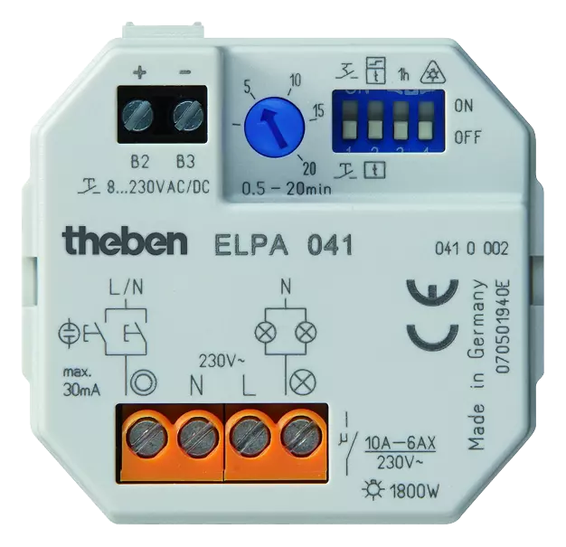 ELPA 041 | Unterputz | Treppenlicht-Zeitschalter | Zeit- und Lichtsteuerung | Theben