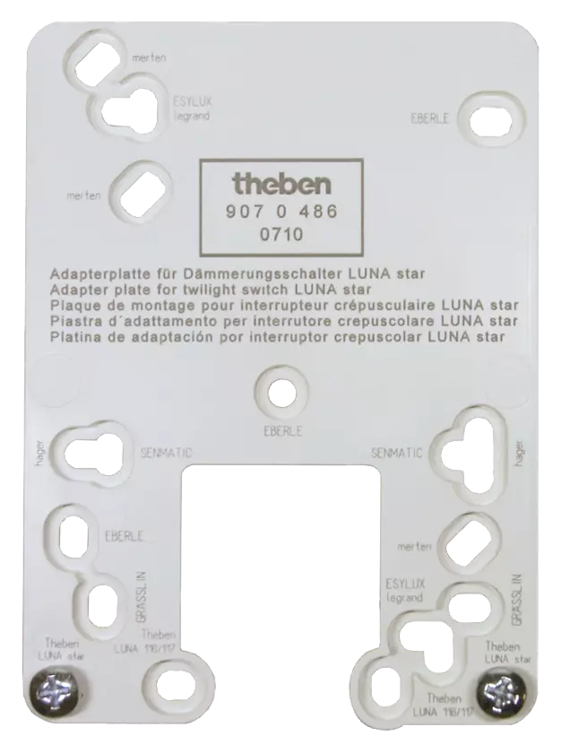 Adapterplatte LUNA star | Montage und Befestigung | Zubehör | Theben