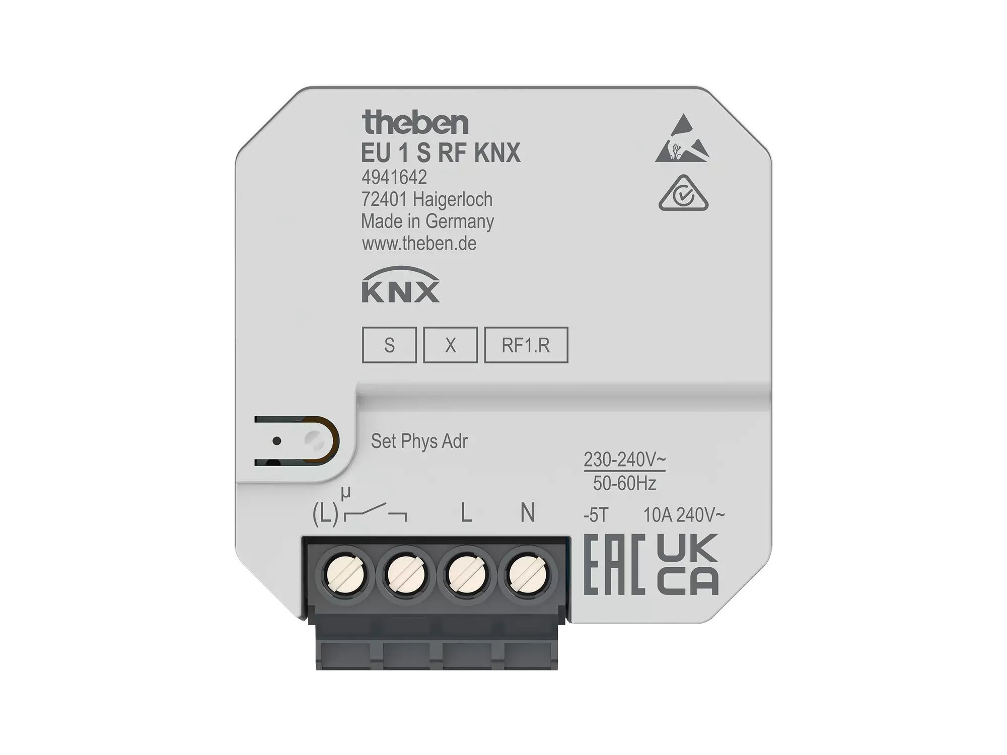 EU 1 S RF KNX | Flush-mounted actuators | KNX | Theben